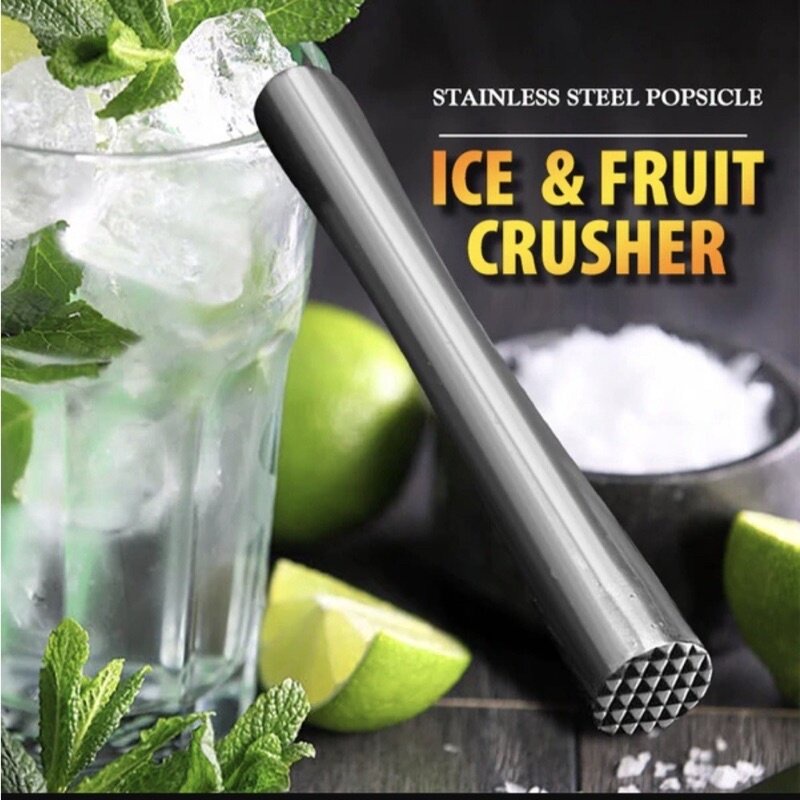 🔥New🔥22.5CM Steel Ice Crushers Stick Cocktail Muddler Icebreaker Stick ...