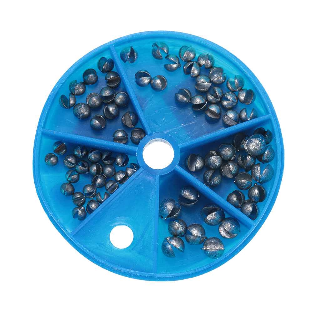 5 Sizes Removable Split Shot Sinker Kit Pure Lead Sinkers Weights Box ...