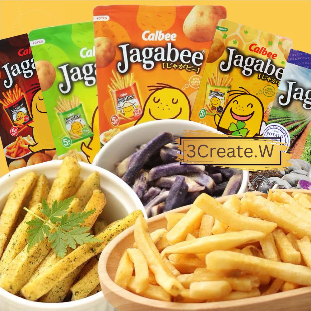 【Ready Stock】 Hong Kong Calbee Jagabee Potato Sticks Original 香港进口卡乐比薯条【原味】休闲营养食品 18g x 5 ...