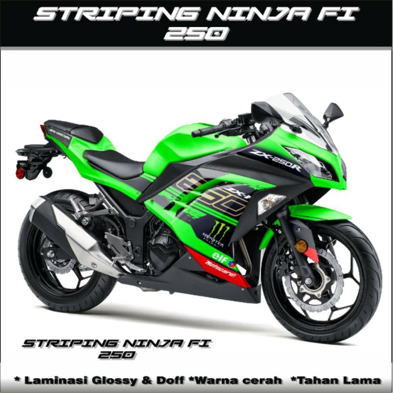 Ninja 250 FI Striping list / kawasaki ninja 250 motorbike stickers ...