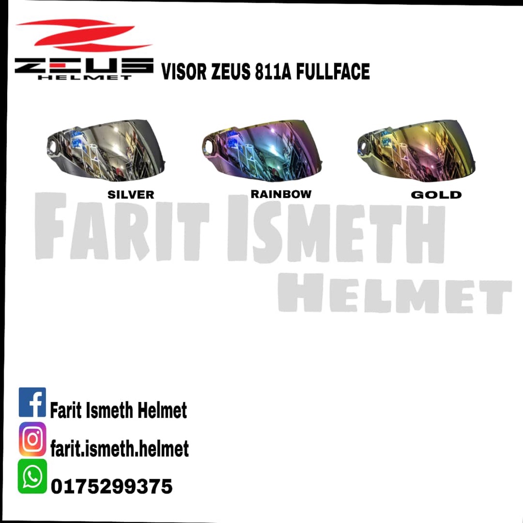 VISOR HELMET ZEUS 811 FULL FACE | Shopee Malaysia