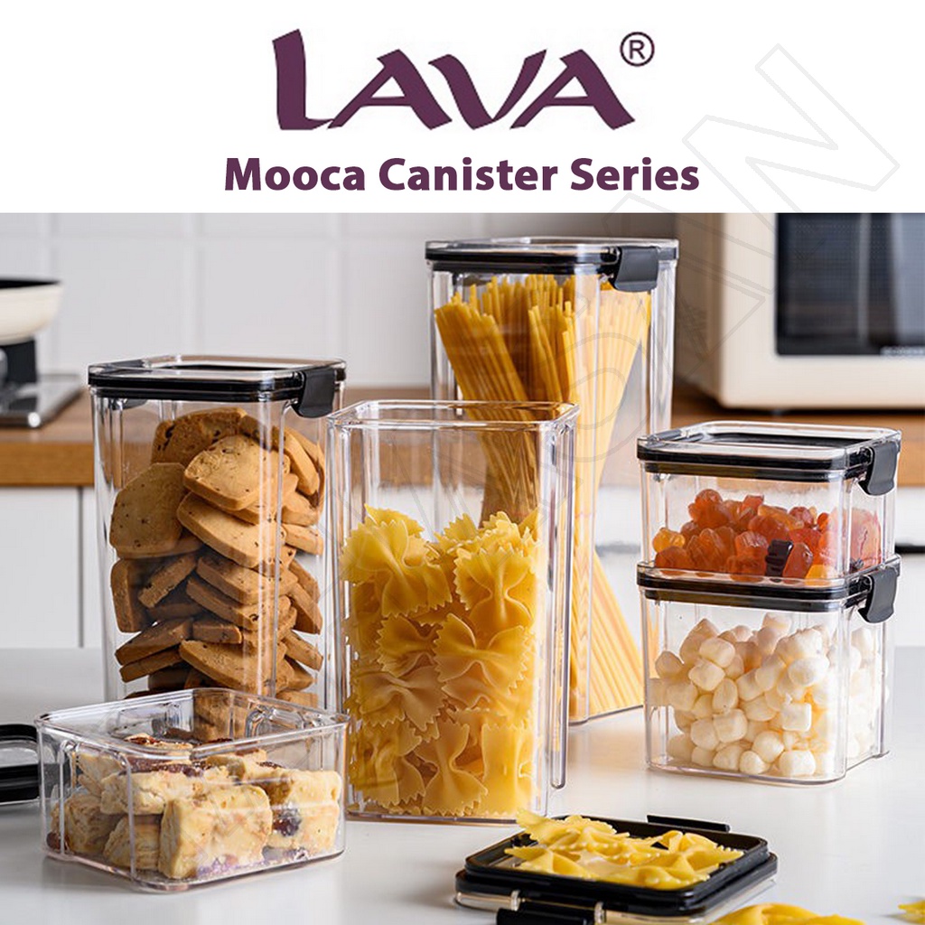 Lava Mooca Air Tight Transparent Canister Stackable Multipurpose ...