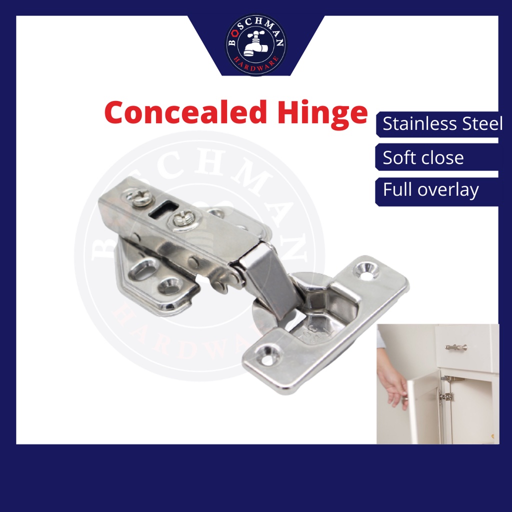 Stainless Steel Soft Close Concealed Hinge Cabinet Wardrobe Door Slow ...