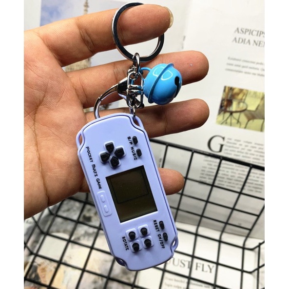 Tetris Fun Game Keychain Playable Tetris Game Handheld Bag Keychain ...