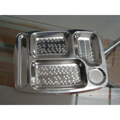 5-compartment stainless steel rice tray | Shopee Malaysia
