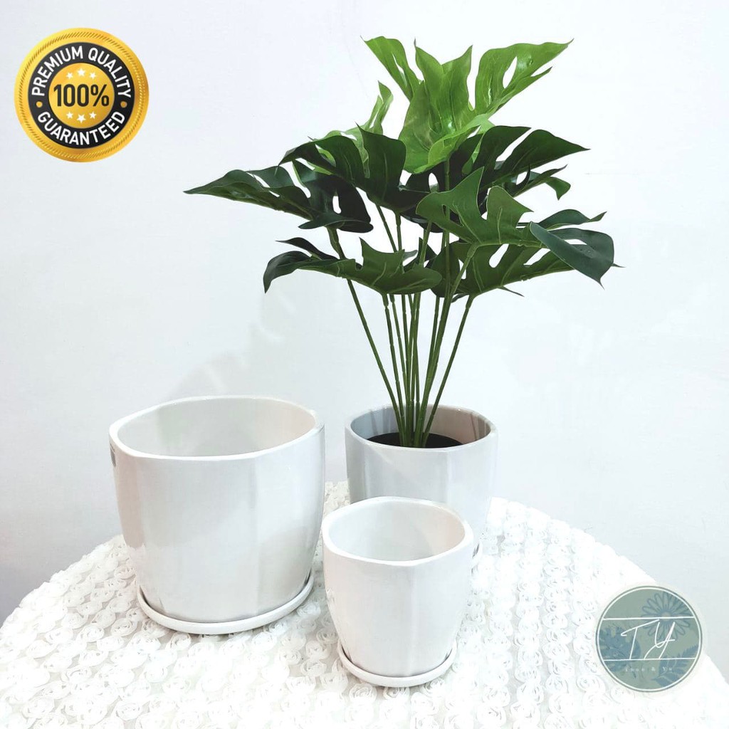 🔥PREMIUM🔥 READY STOCK Pasu Seramik Putih || Ceramic Vase || Ceramic Pot ...