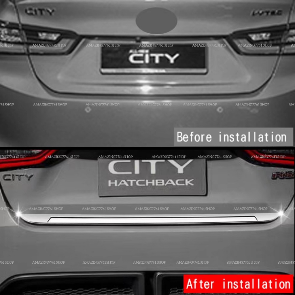AMAZING HONDA CITY HATCHBACK RS REAR TAIL GATE CHROME LINING MOLDING ...