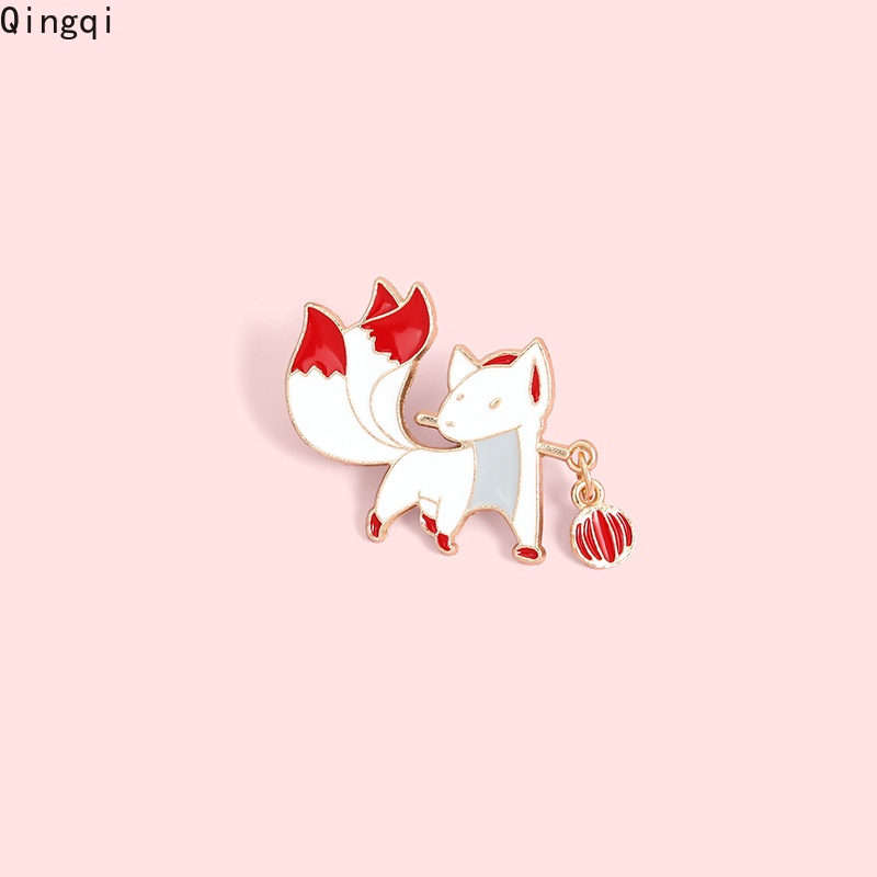 Nine Tailed Fox Enamel Pin Fairy Fox Brooches Lapel Pin Badges Cute ...
