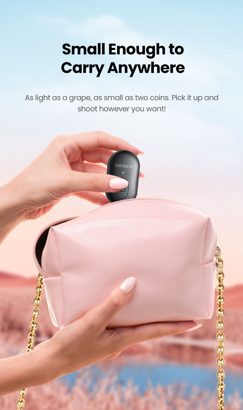 UGREEN Bluetooth Remote Control Selfie Controller Shutter for Mobile ...