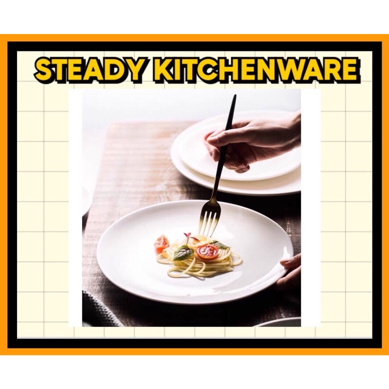 7 Size / Microwaveable White Ceramic Shallow KFC Dinner Plate Piring ...