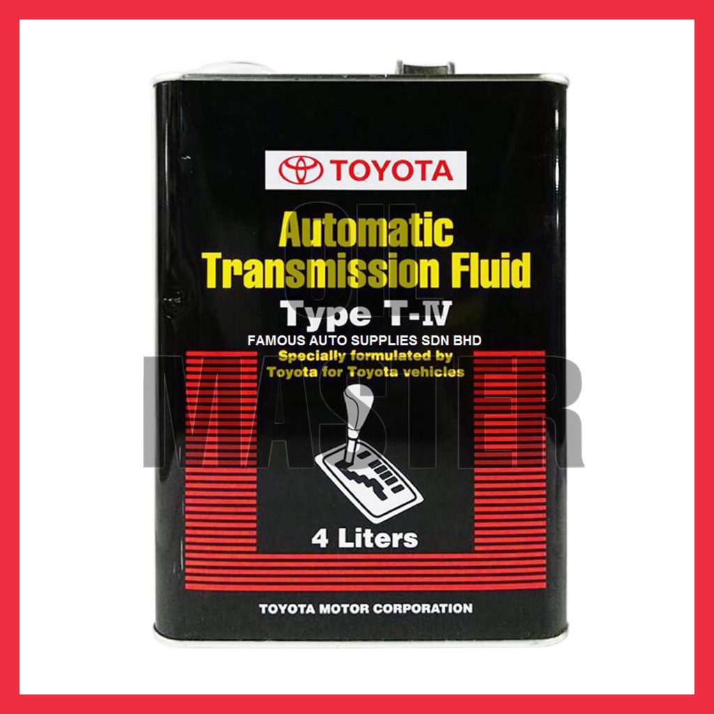 TOYOTA AUTO TRANSMISSION FLUID ATF TYPE-IV 4Liter (08886-81400G ...