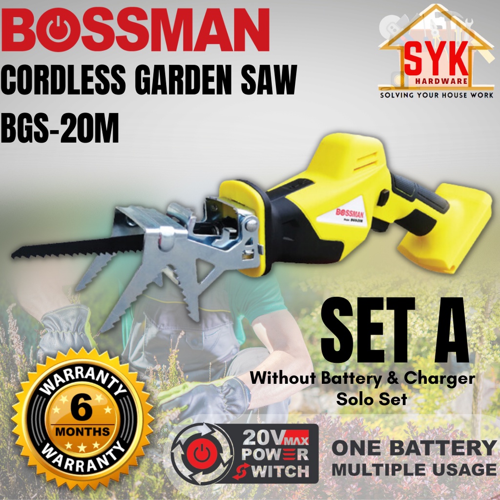 SYK(Free Shipping)BOSSMAN Cordless Garden Saw BGS-20M Gardening Power ...
