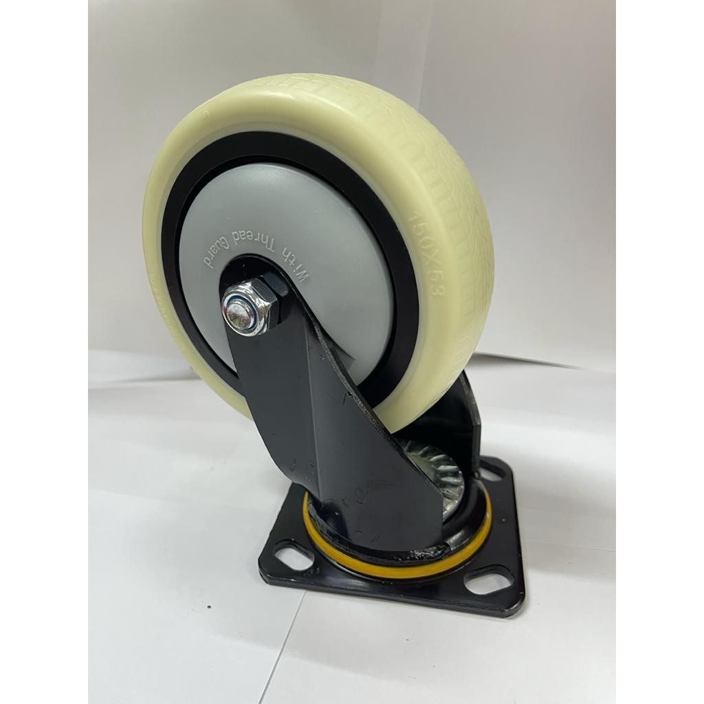 Bangfa Heavy Duty TPU Double Ball Bearing Castor Wheel 4"/ 6" (Wheel ...