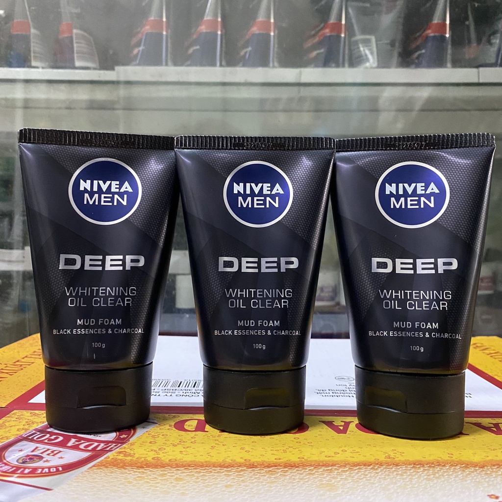 Nivea Men Deep White Oil Clear Facial Cleanser 100g (black) | Shopee ...