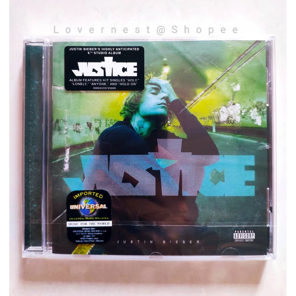 Justin Bieber - Justice Imported Version CD Album (Parental Advisory ...