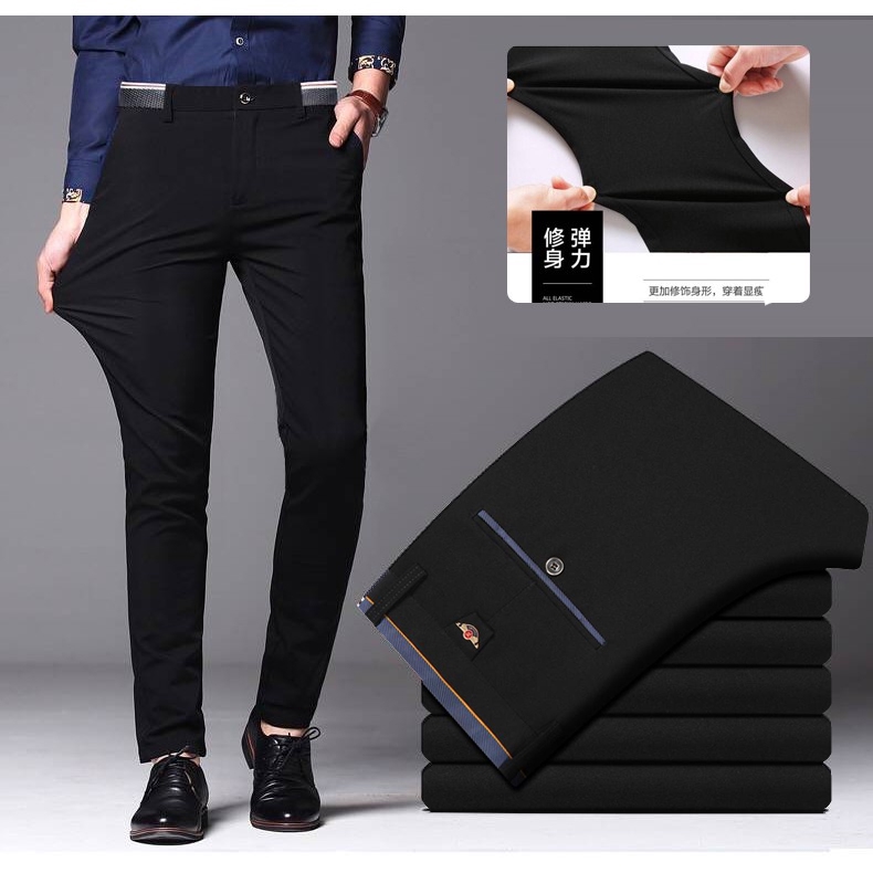 CEO Formal Pants Elastic Smart Men Business Trousers Casual Pant Office ...