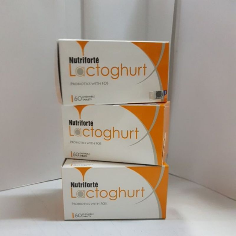 Nutriforte Lactogurt Probiotics with FOS 60 chewable tablets | Shopee ...