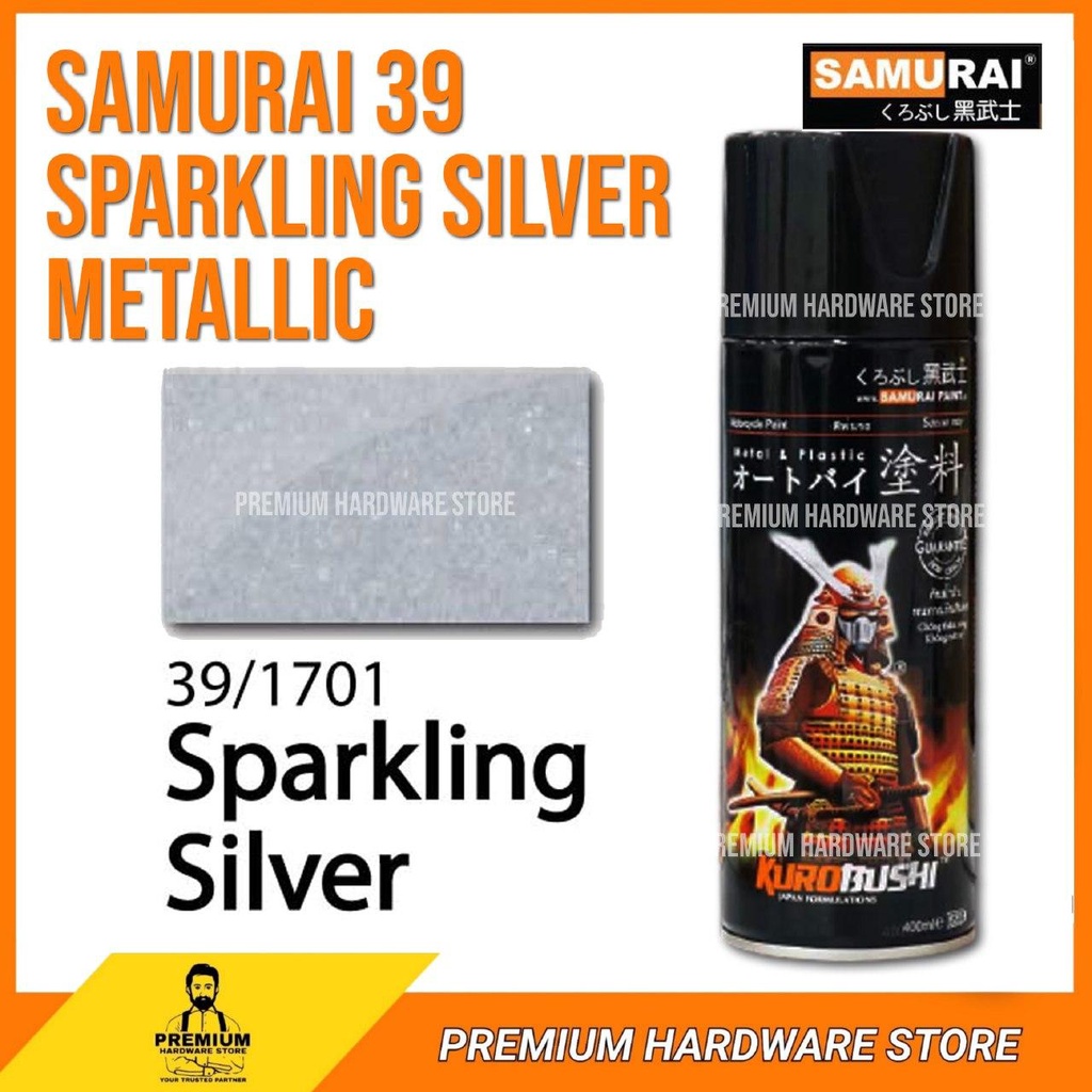 Samurai 39 Sparkling Silver Metallic Spray 400ml | Shopee Malaysia