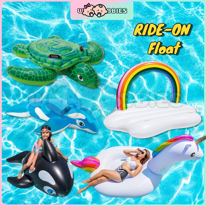 👶🏻Woobbies Giant Unicorn Shark Whale Ride On Float Inflatable Family ...