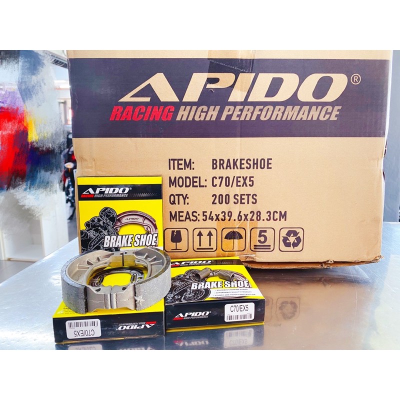 BRAKE SHOE SET EX5 / C70 （A QUALITY）APIDO （FREE SPRING） | Shopee Malaysia