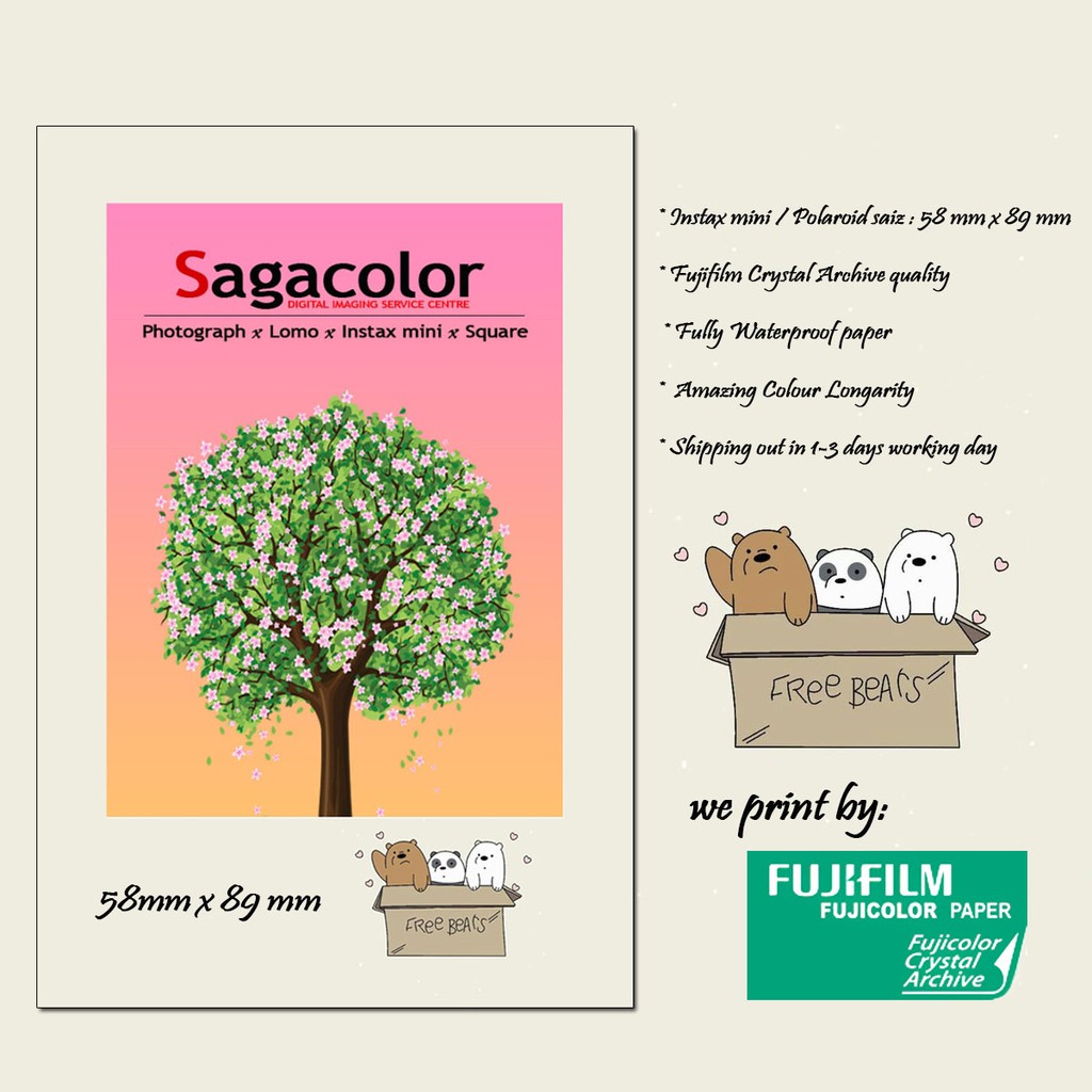 Lomo Print @ Saiz(10-100 pcs)(Bears Frame) | Shopee Malaysia