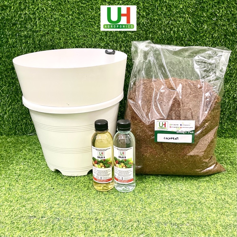 HYGROWPOT MAX + BAJA AB + COCOPEAT (FULL SET HYDROPONIC) | Shopee Malaysia