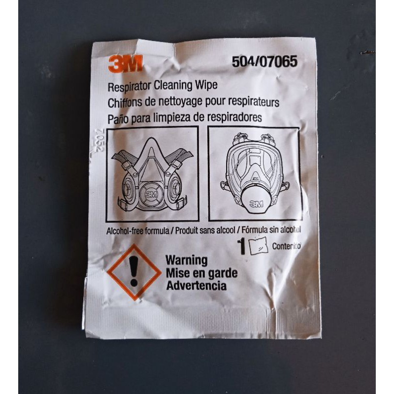 3M 504/07065 Respirator Cleaning Wipe Alcohol-Free Formula | Shopee ...