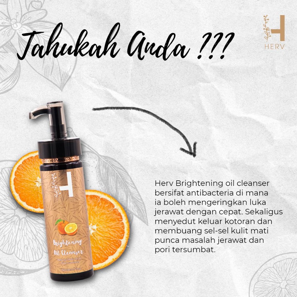 🎁FREESHIPPING🎁🔥SALESENDYEAR🔥BRIGTHENING OIL CLEANSER HERV 150ml FOR ...