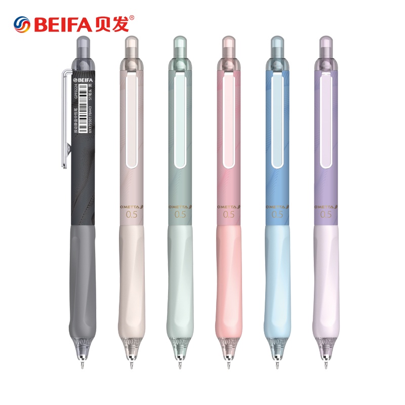 BEIFA Gel Pen New Silent Press Ballpoint ST PEN Head 0.5MM Black Ink ...