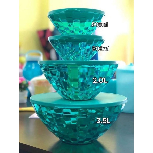 Tupperware Prism Bowl Level Set ( 4 pcs) | Shopee Malaysia