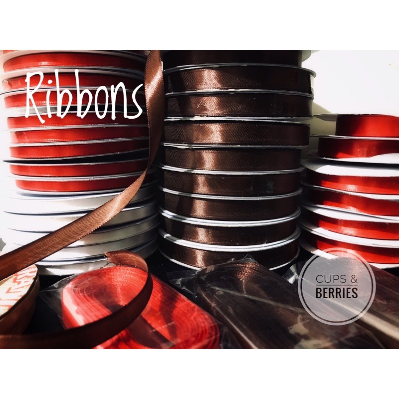 Red Ribbons 1/4 size (50 yards) | Shopee Malaysia