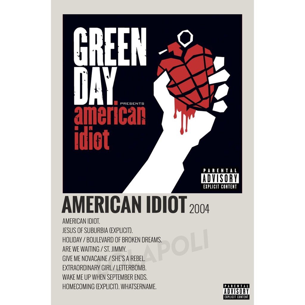 American Idiot Album Cover Poster - Green Day | Shopee Malaysia