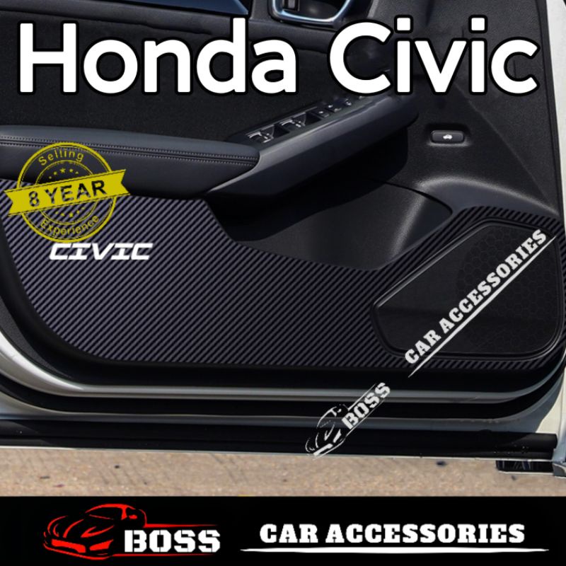 Honda Civic FE 2022 Anti Side Kick Sticker Side Door Kick Protection ...