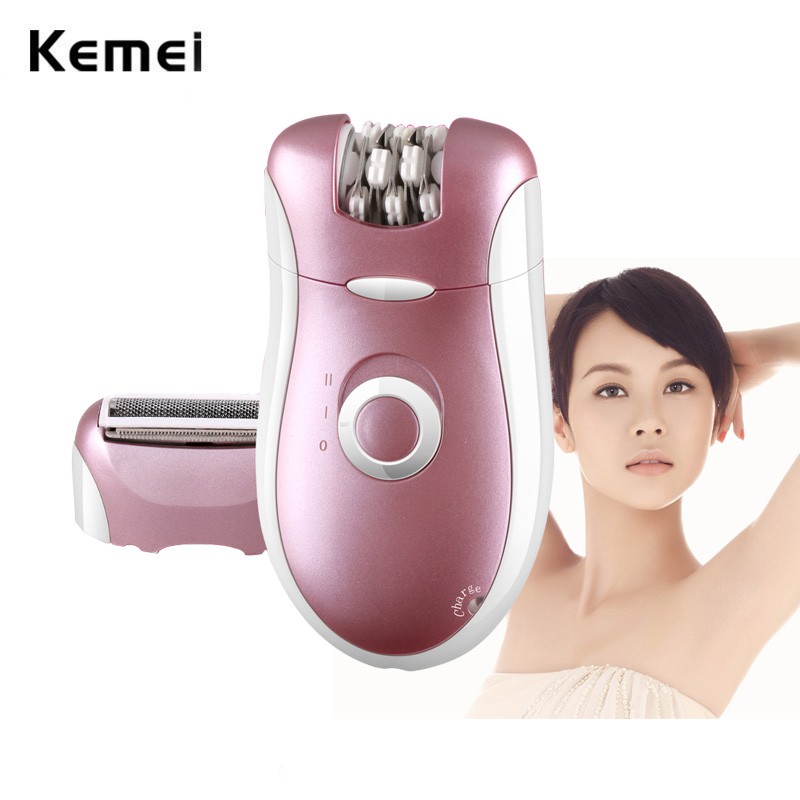 Kemei 2 in 1 Wet Dry Compact Epilator for Women Cordless Epilation and ...