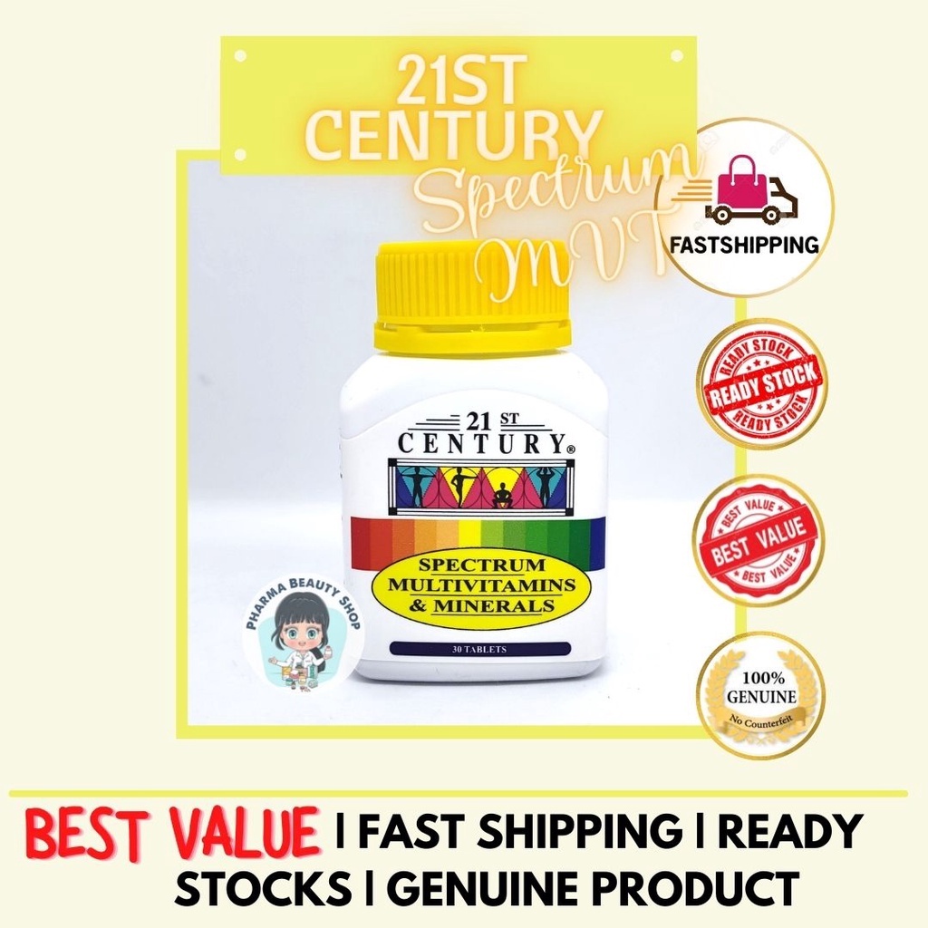 21st Century Spectrum Multivitamins & Minerals 30 tablets | Shopee Malaysia