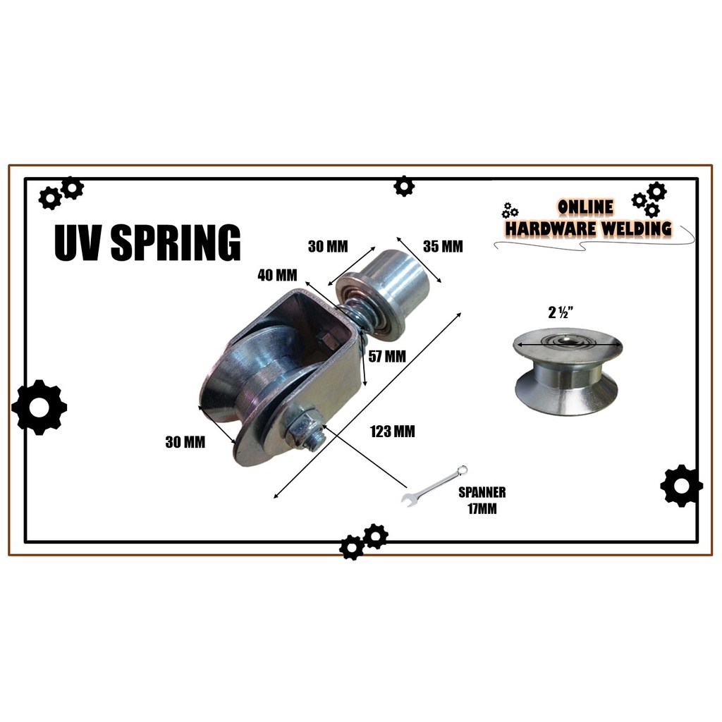 [2-1/2 "] Auto Gate Roller Wheel/Gate Bearing/Sliding Gate Roller/Roda ...