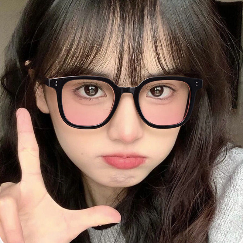 New Blush Gradient Glasses For Women's Plain Fashion Decoration Pink ...