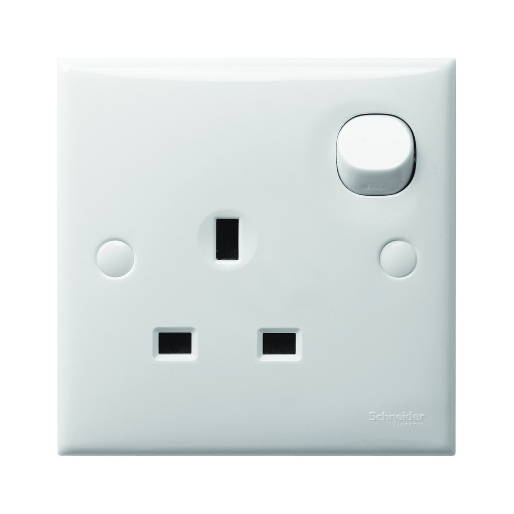 Schneider S-Classic Clipsal Switch Socket 3 Pin 13A White SIRIM ...