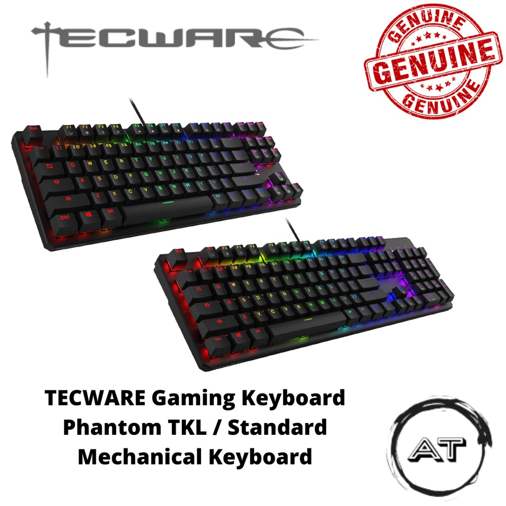 TECWARE Gaming Keyboard Phantom TKL / Standard Mechanical Keyboard ...