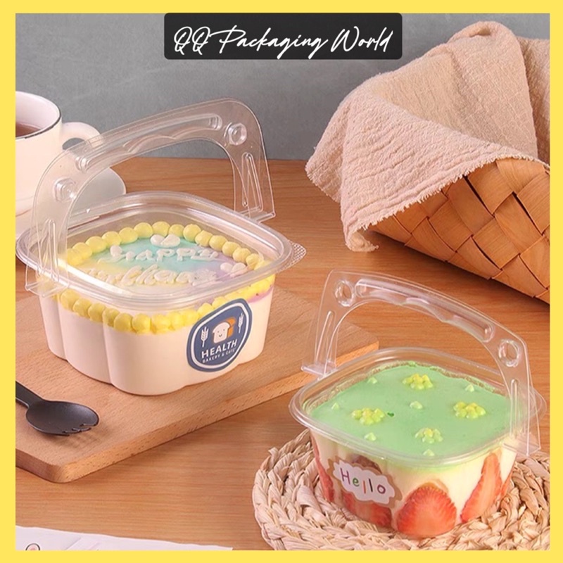 Basket Style Cake Packaging Box Plastic Cake Box Cute Cake Box 花篮蛋糕盒 ...