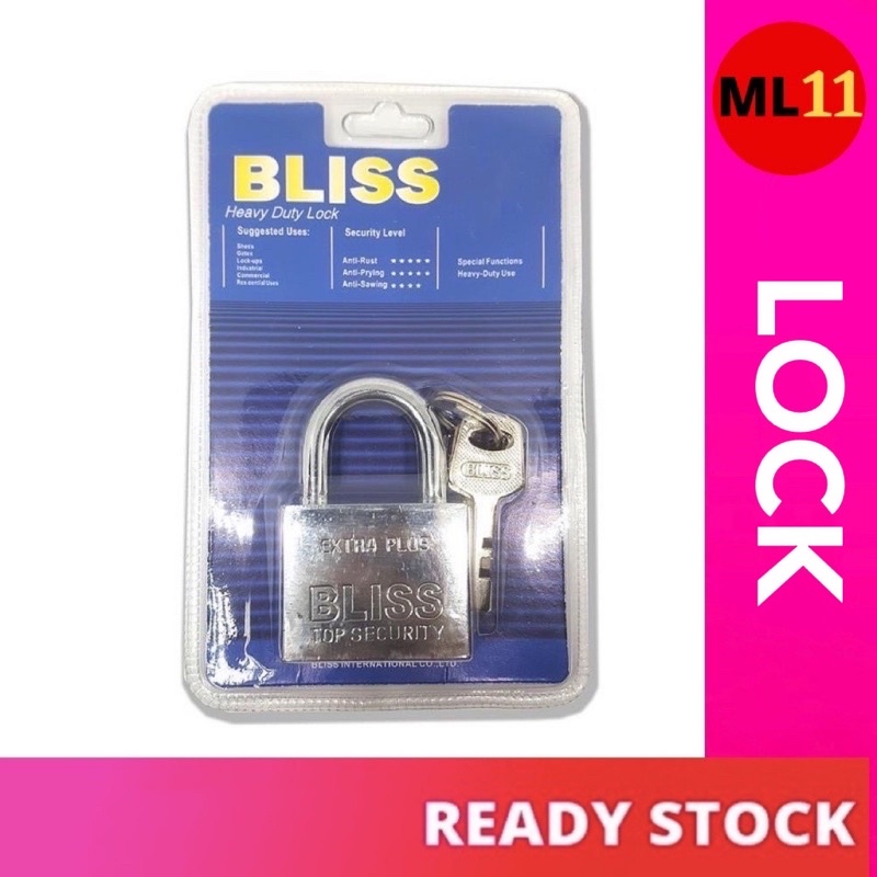 High Quality BLISS Padlock Extra Top Security Pad Lock 锁头 | Shopee Malaysia