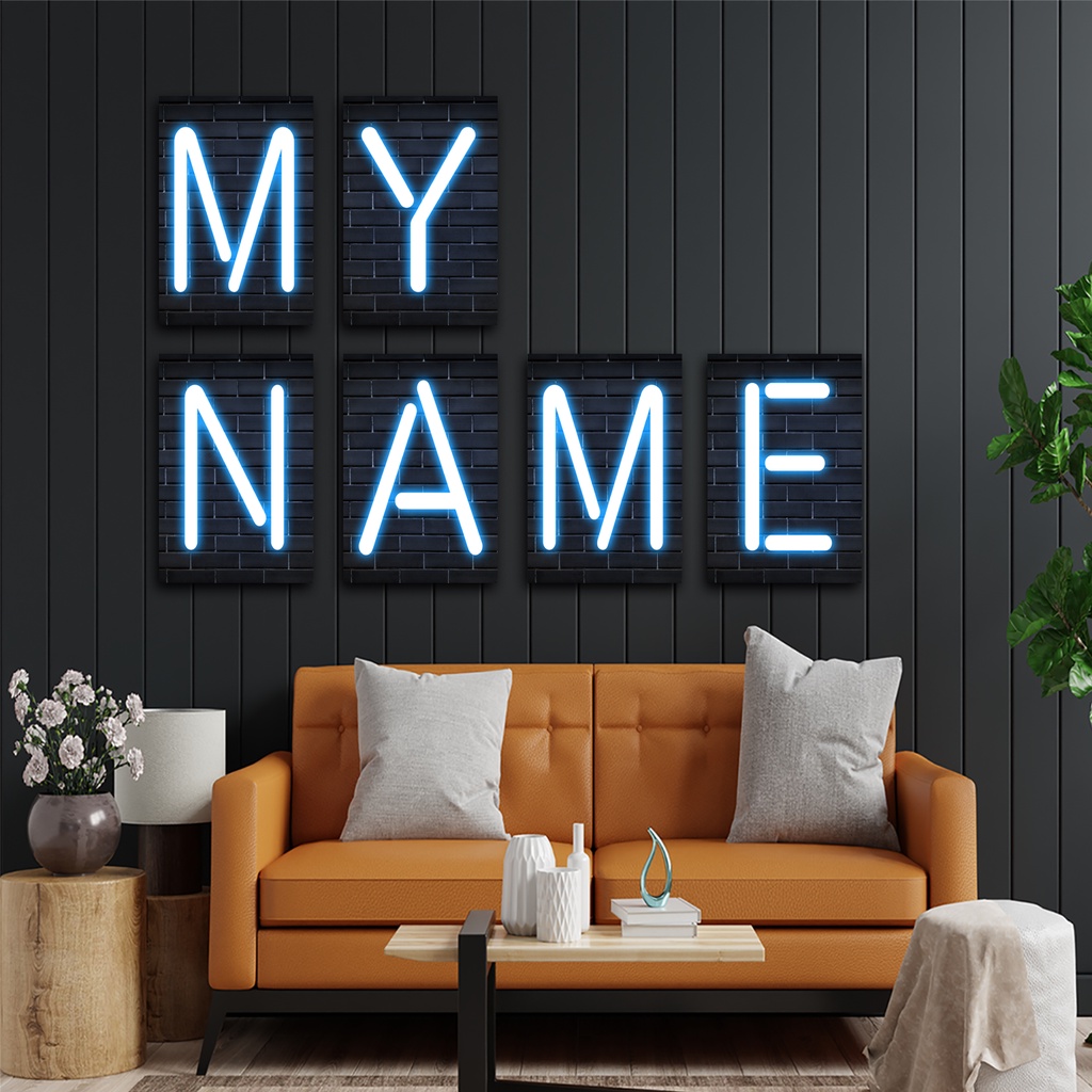 KAYU Custom Wooden Poster NEON Alphabet Letters Walldecor Decoration ...