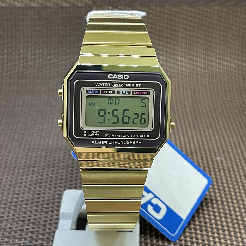 Casio A700WG-9A Vintage Series Gold Tone Stainless Steel Bracelet ...
