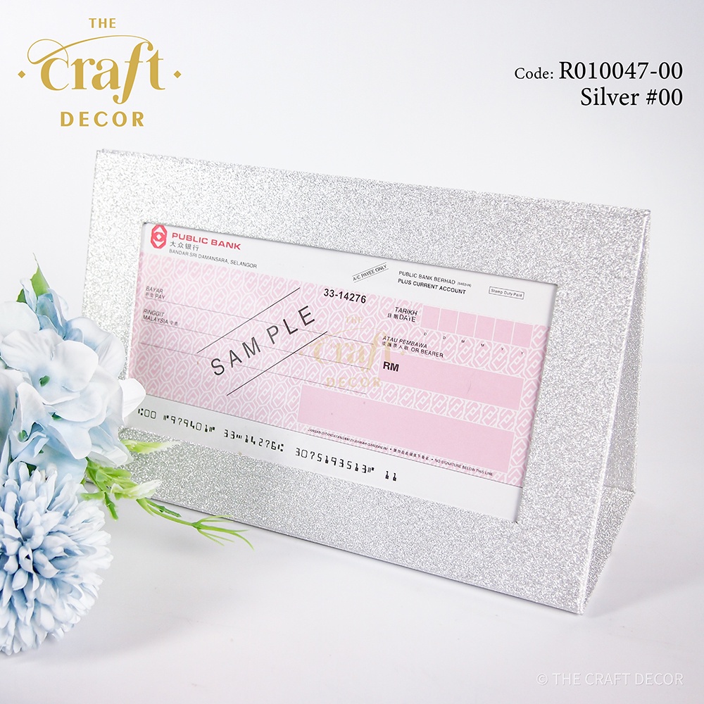 The Craft Decor Glitter Cheque Frame Hantaran Kahwin | Frame Cek Mas ...