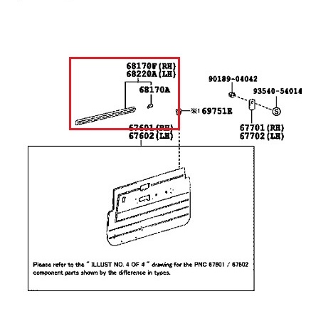 TOYOTA LAND CRUISER 70 SERIES FRONT & REAR DOOR GLASS INNER ...