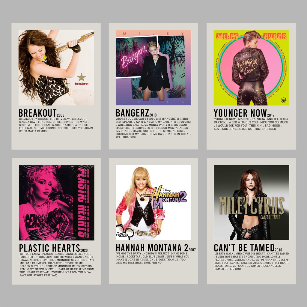 【READY STOCK】Collections Poster Cover Album Miley Cyrus wallpaper High ...
