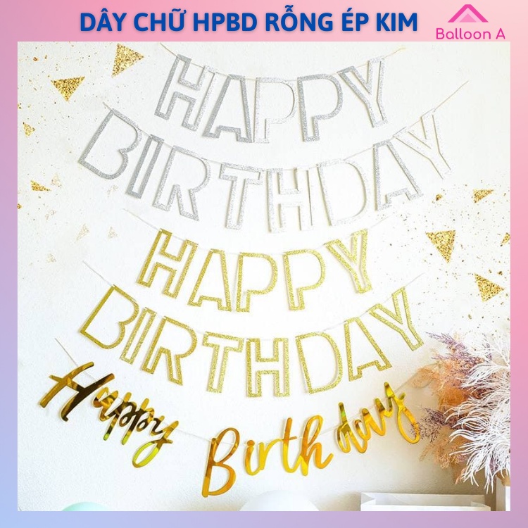 Happy Birthday Letter String Hollow Laminated Birthday Decoration ...