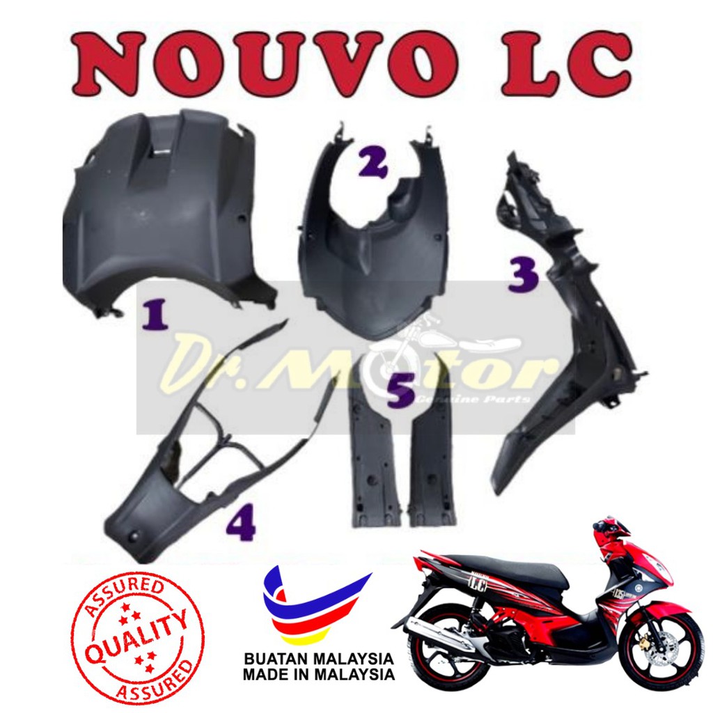 YAMAHA NOUVO LC NOUVOLC INNER HITAM COVER HITAM FULLSET FULL SET 6PCS ...
