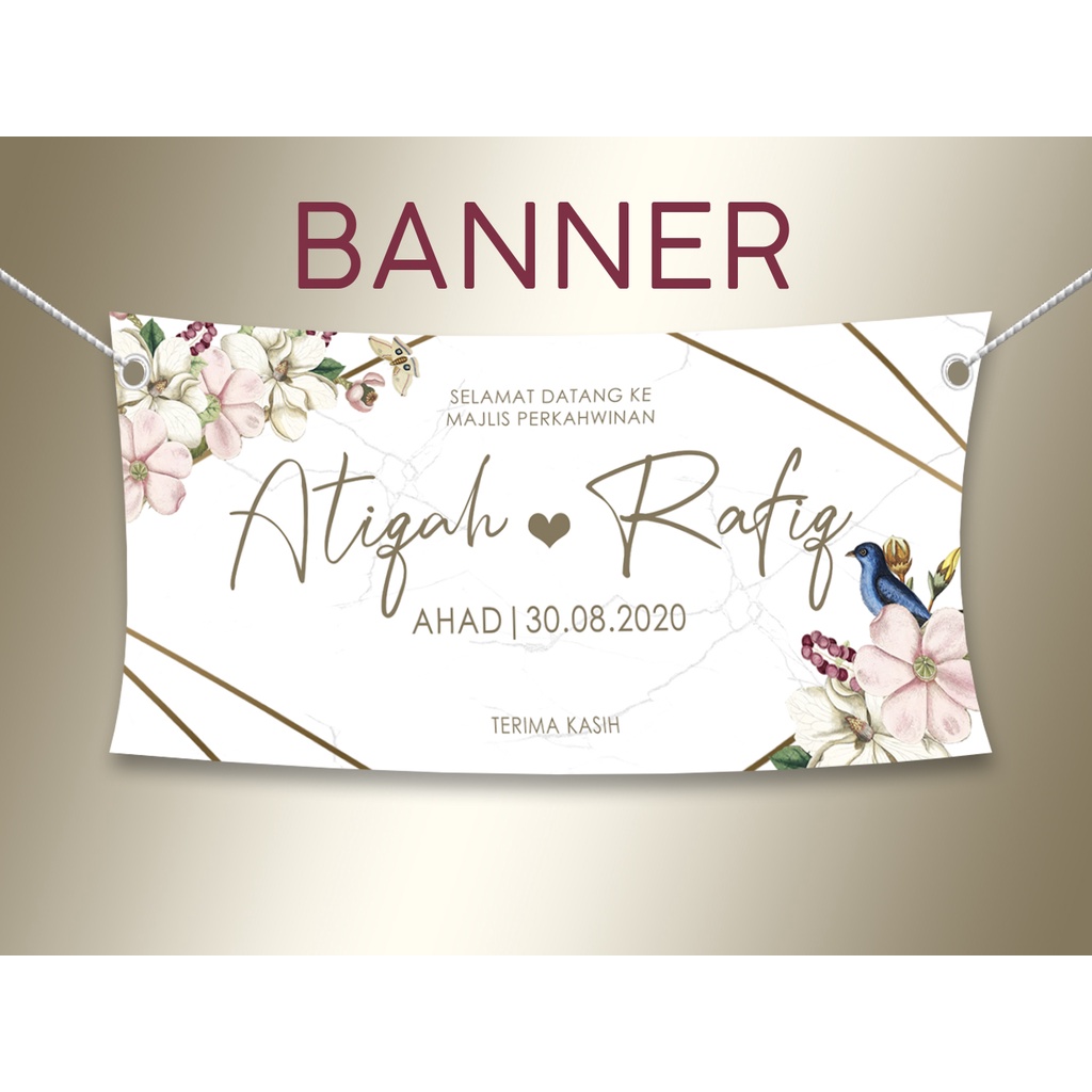 BANNER (KAHWIN/AQIQAH/BIRTHDAY) DESIGN YANG CANTIK DAN LAWA | Shopee ...