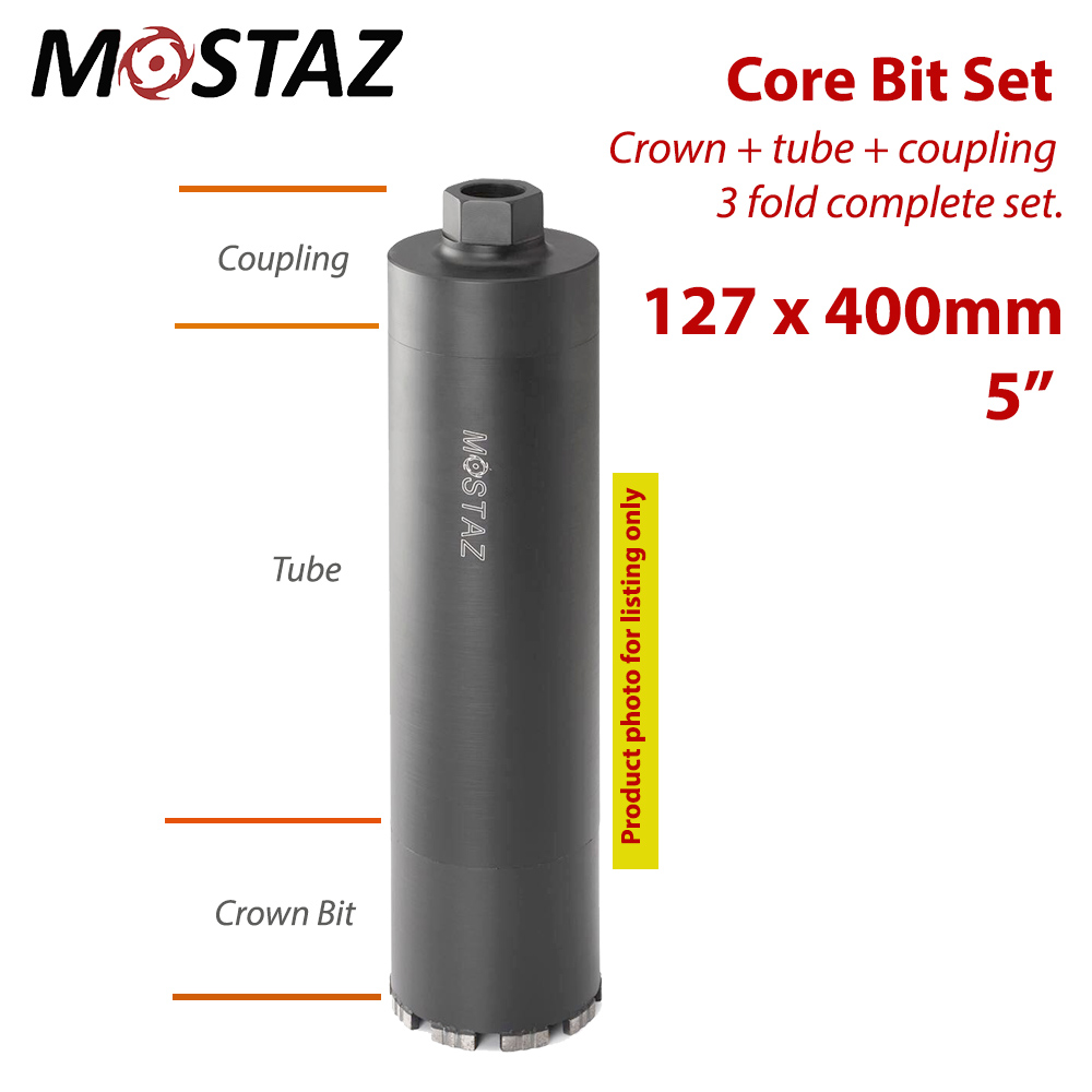 Mostaz 5" inch - 127mm dry and wet diamond core drill bit set 3 fold ...